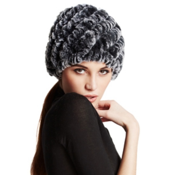 Belle Fare | Accessories | Belle Fare Knit Rex Rabbit Fur Hat | Poshmark